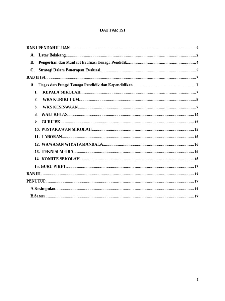 Evaluasi Tenaga Pendidik di Indonesia | PDF | Karier & Perkembangan