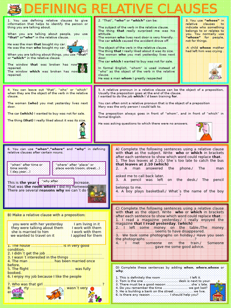 Defining Relative Clauses | PDF | Linguistic Morphology | Grammar