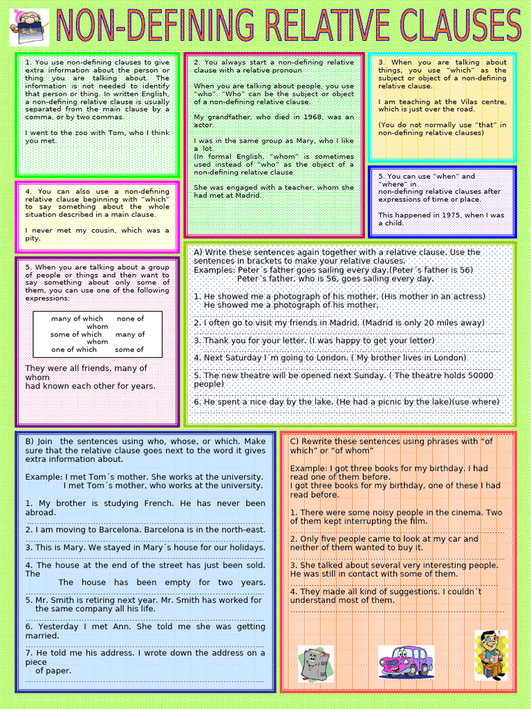 Non-Defining Relative Clauses Explained | PDF | Syntax | Linguistics