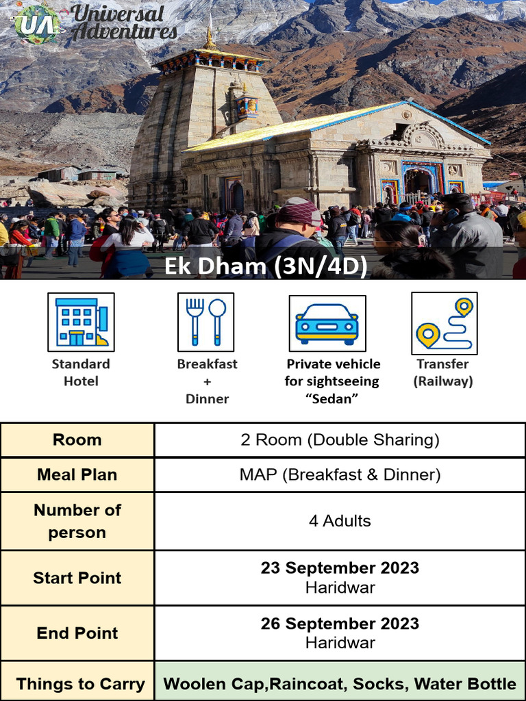 Paritosh Bajpai (EK DHAM 3N - 4D) | PDF