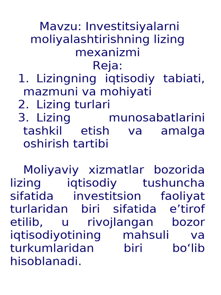 Lizing | PDF