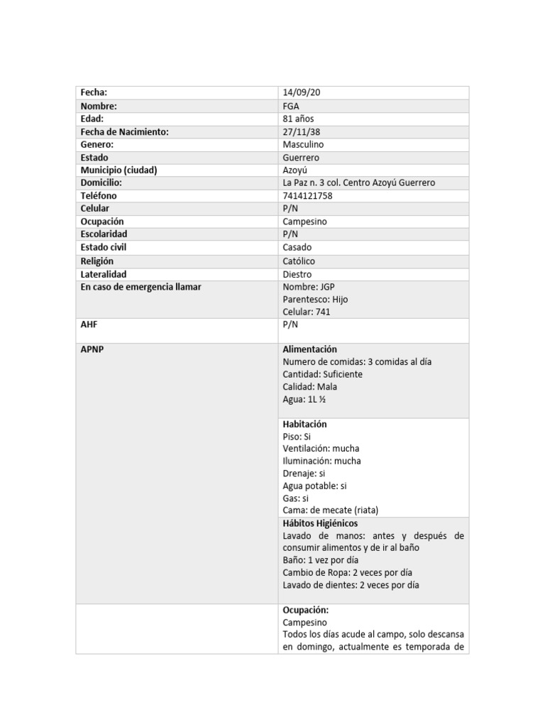 Formato de HC | PDF | Rodilla | Pelvis