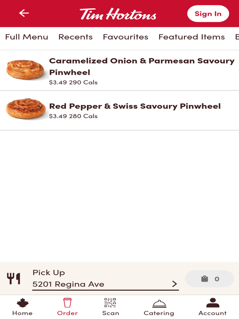 Savoury Pastries - Tim Hortons | PDF