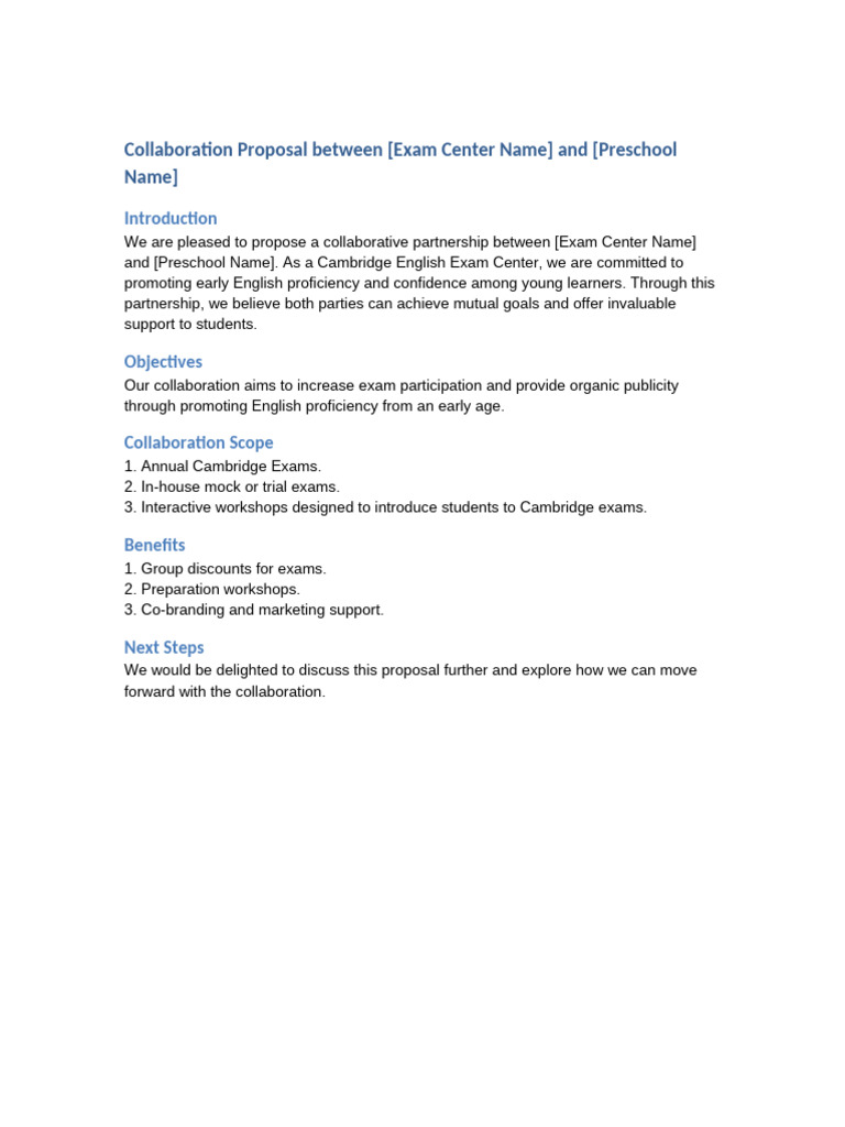 Proposal Document To The Principal | PDF