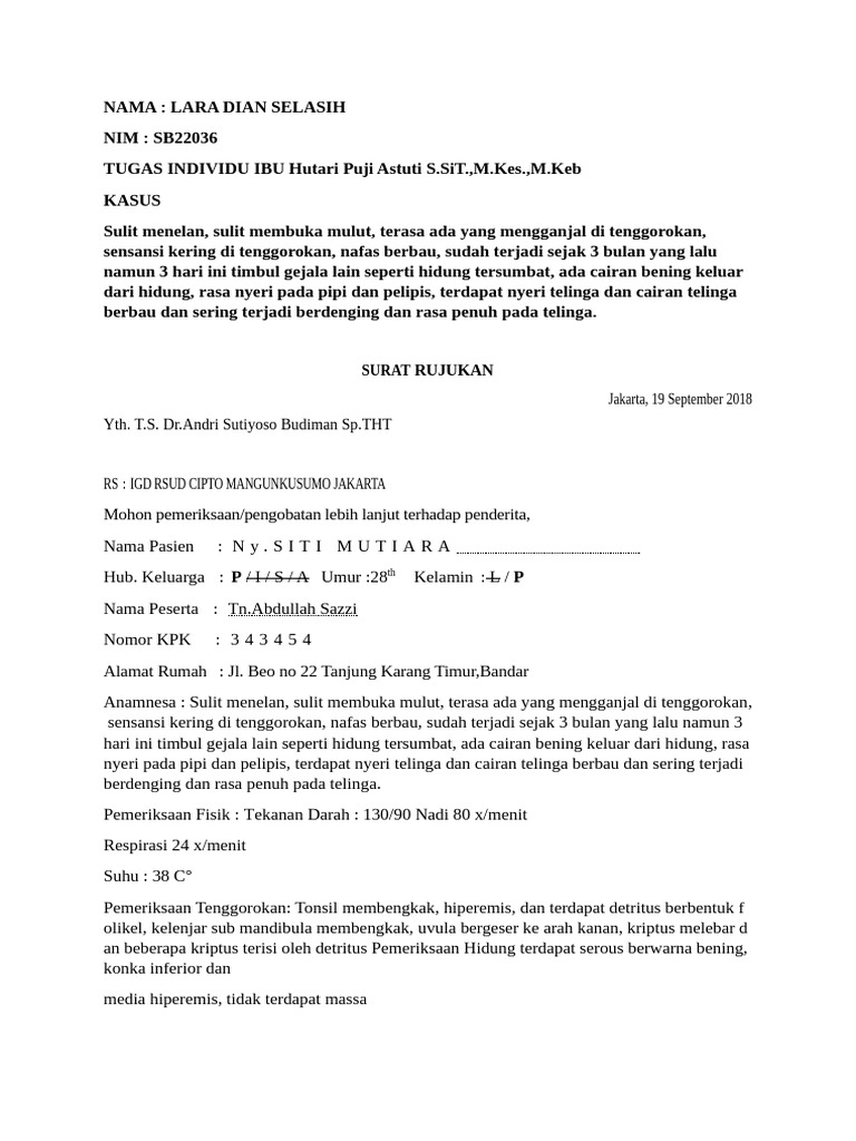 FORM - Tugas - Bu - Hutari (Laradian SB22036) | PDF