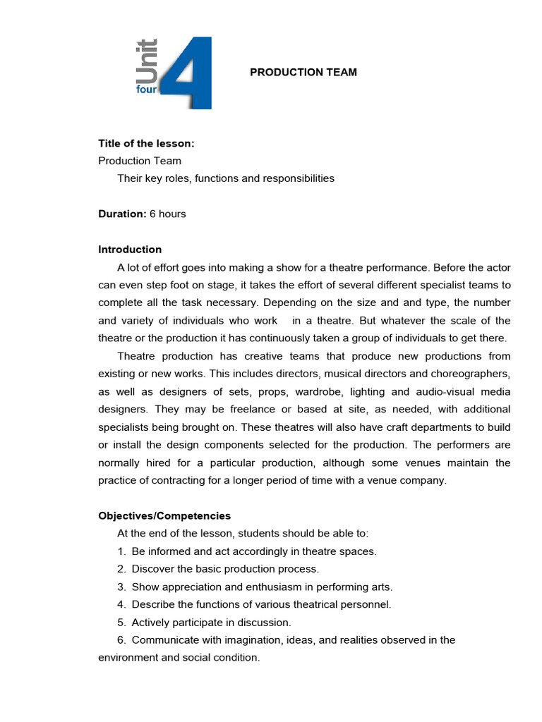 Unit 4 Module Production Team | PDF | Cosmetics