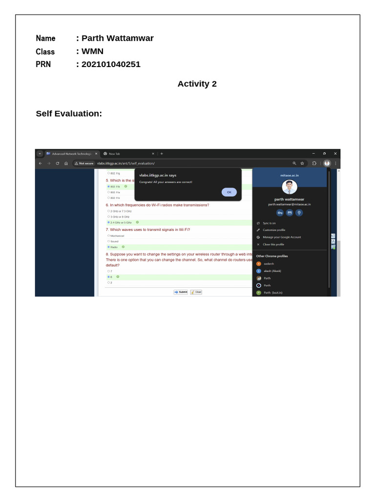 229 WMN Activity 2 | PDF | Transmission Control Protocol | Network Protocols