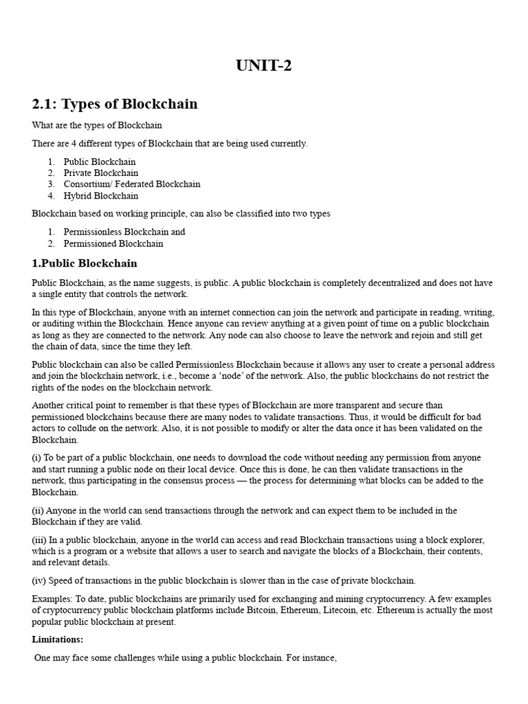 BCT Unit-2 | PDF | Internet Of Things | Cryptocurrency