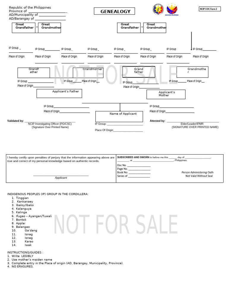 coc-form-2 | PDF | Luzon | Ethnic Groups
