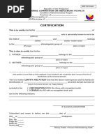 National Commission On Indigenous Peoples: Ncip Coc Form 1 | PDF ...