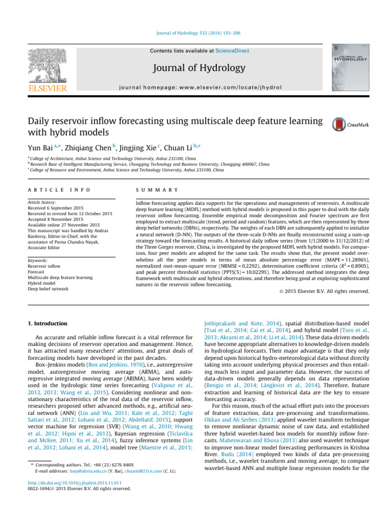 Bai 2016 | PDF | Machine Learning | Algorithms