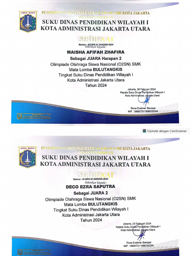 Sertifikat O2sn | PDF