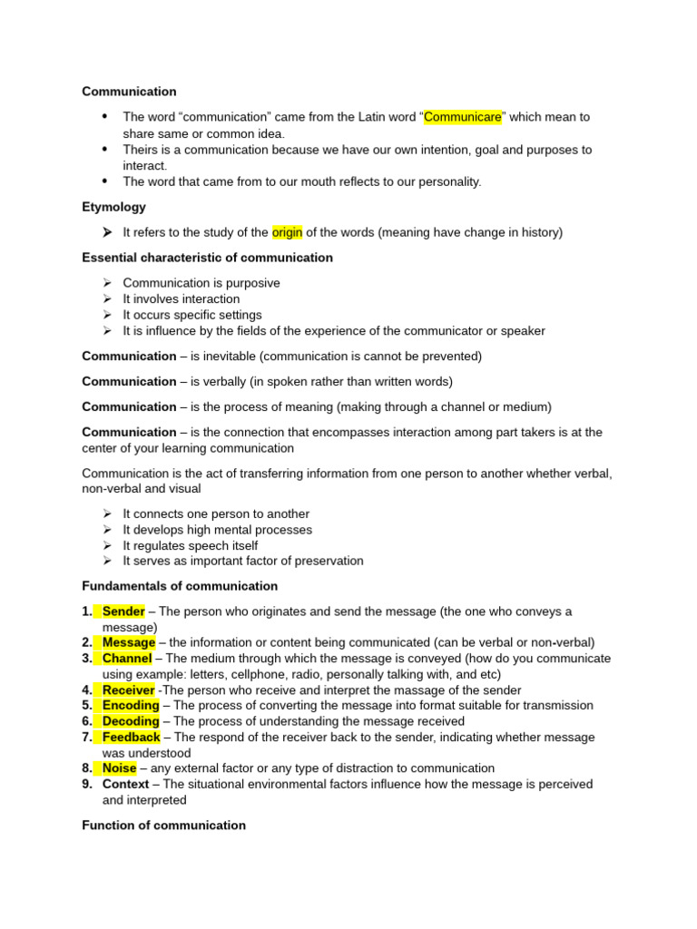 Purposive Communication Reviewer Midterm | PDF | Public Speaking | Communication