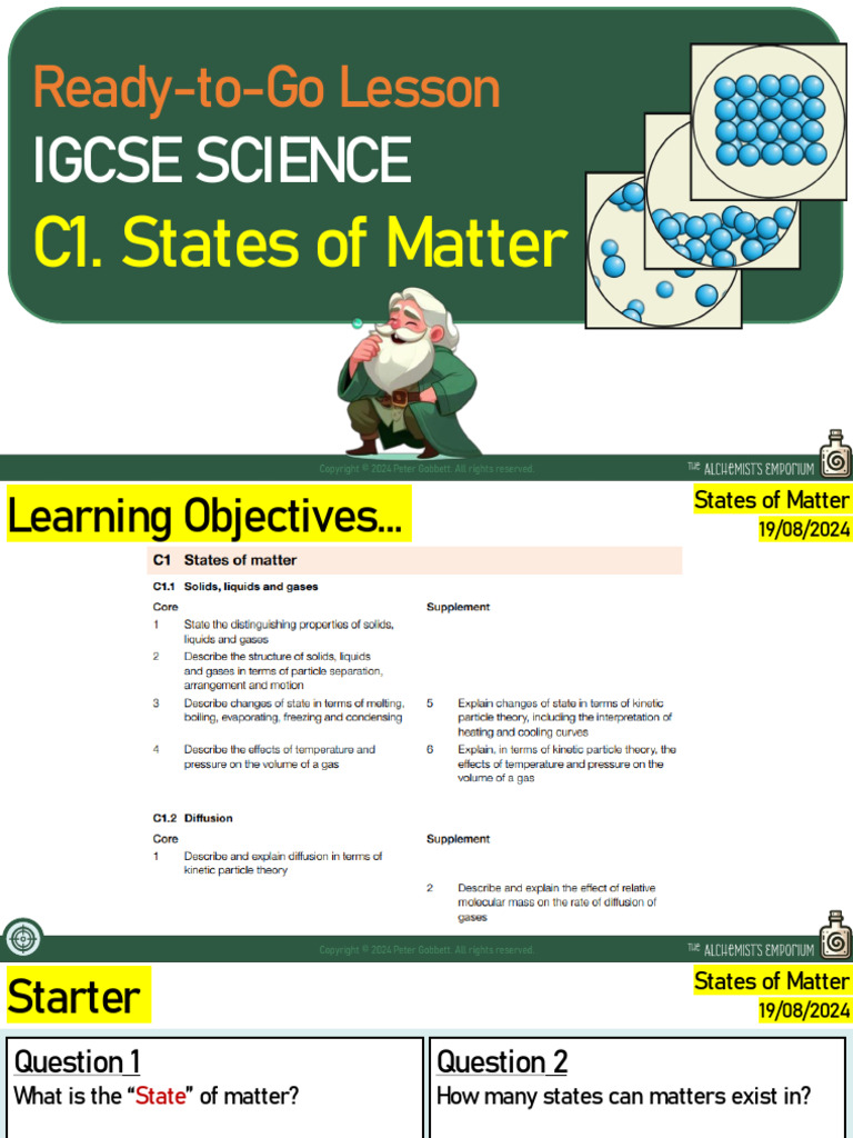 L1-States-of-Matter-Lesson-Solids, Liquids and Gases | PDF | Liquids ...