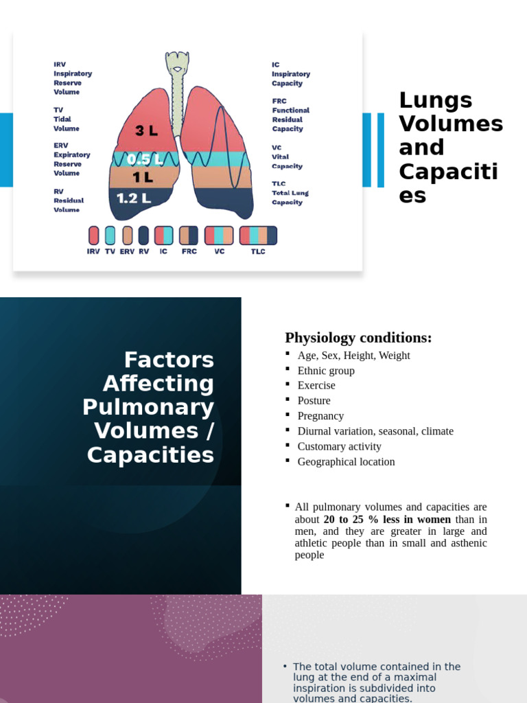 P2 Lungs Volume and Capacities | PDF | Exhalation | Breathing
