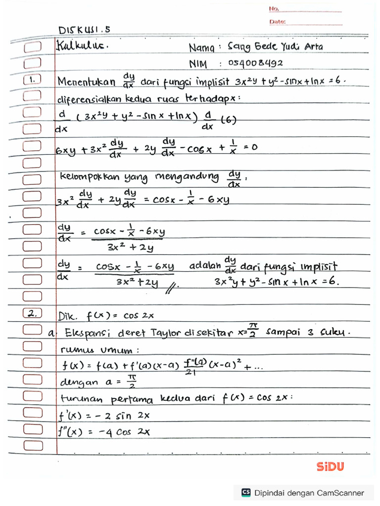 Diskusi.5 - Kalkulus | PDF