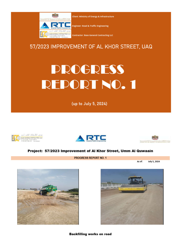 2024.07.05 Progress Report No. 1 | PDF