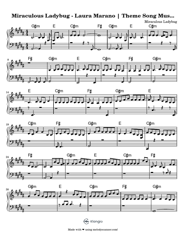 Miraculous Ladybug - Laura Marano - Theme Song Music Video | PDF