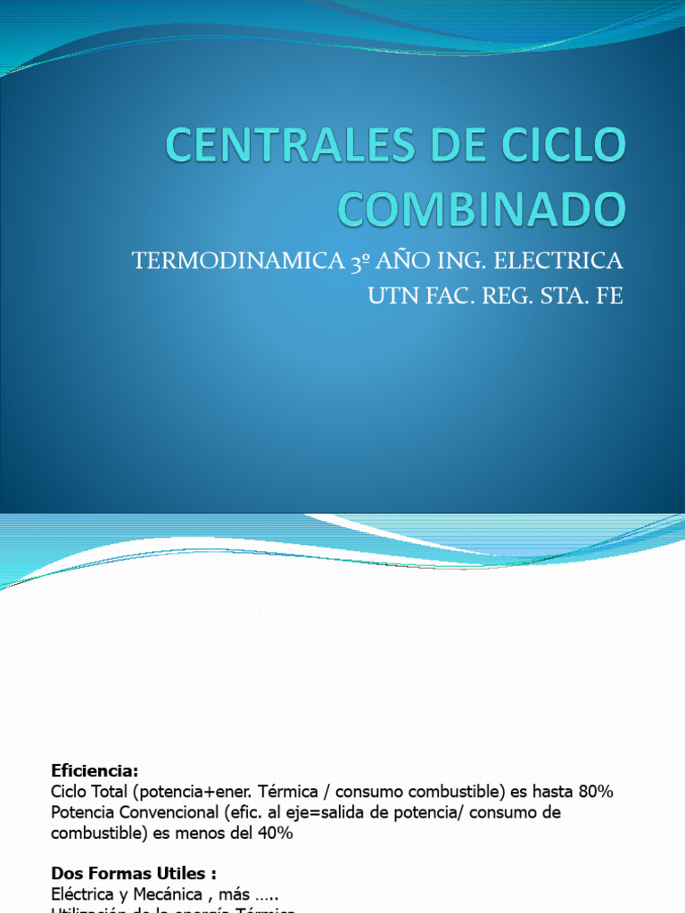 Centrales de Ciclo Combinado 2022 | PDF | Cogeneración | Vapor
