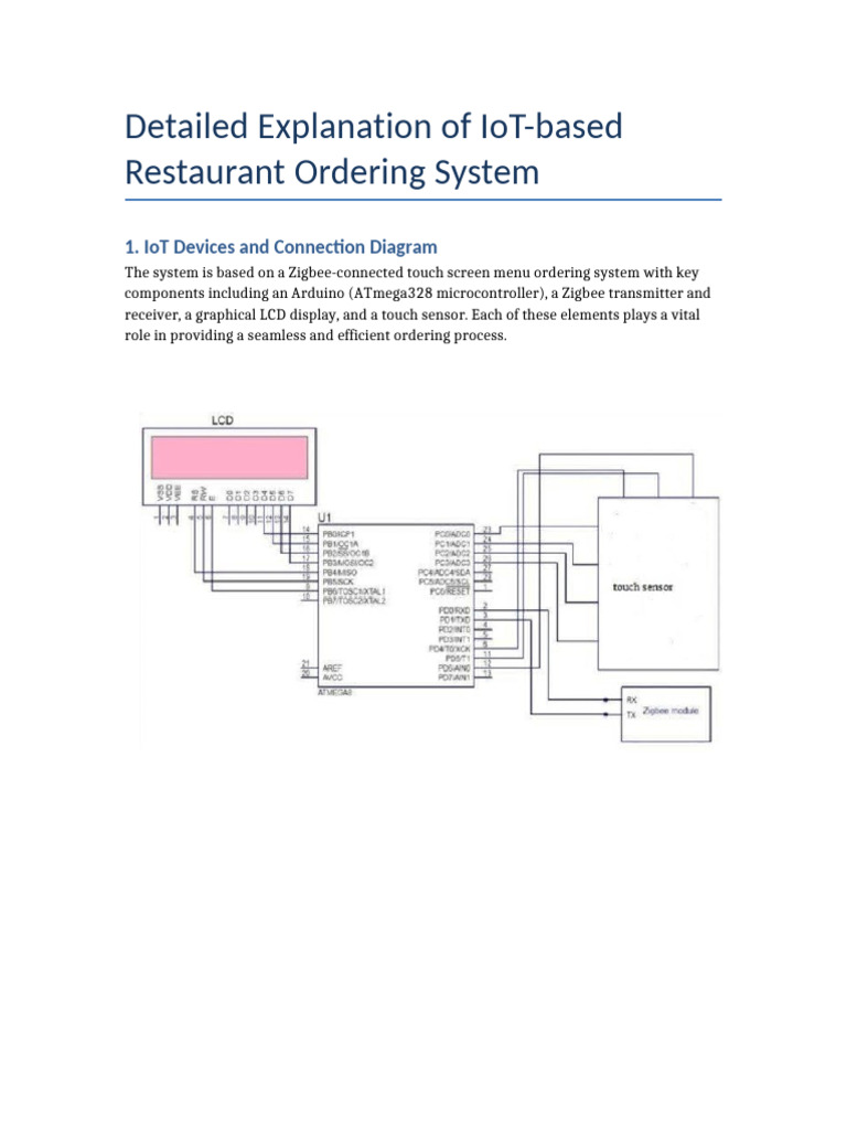 Detailed Explanation of Restaurant Ordering System | PDF | Arduino | Computer Network