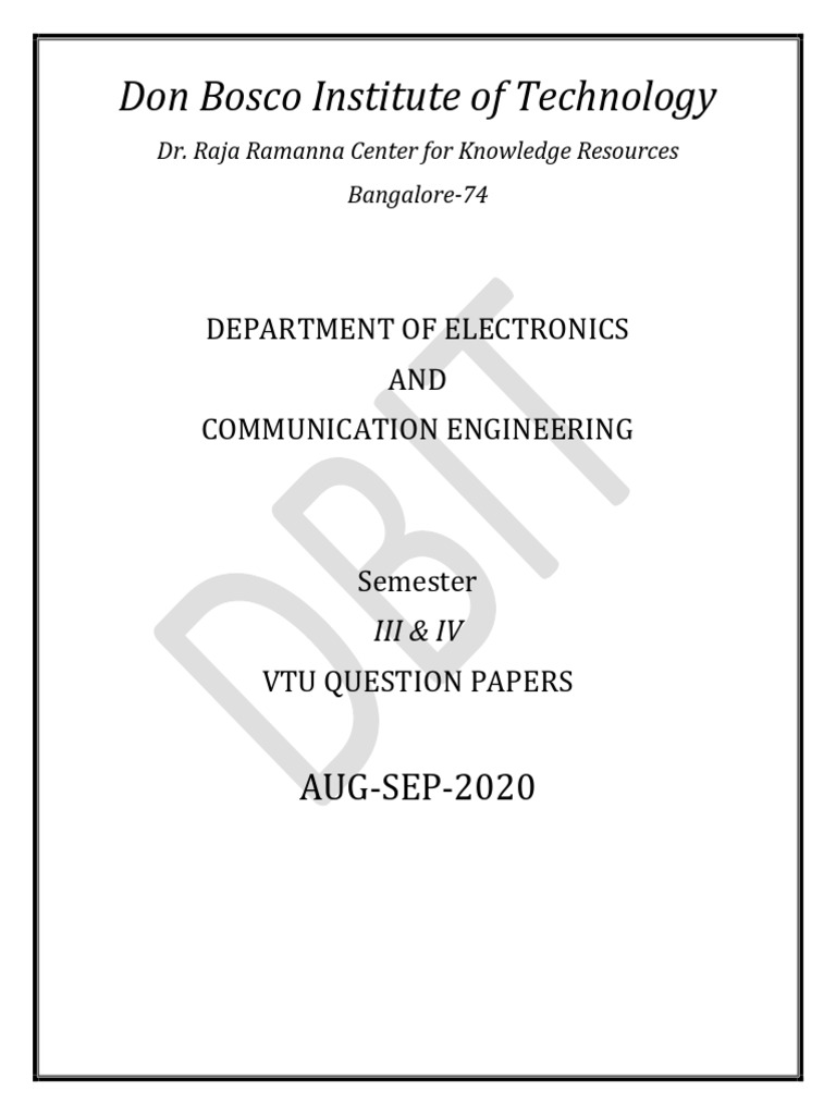 VTU Electronics Exam Papers 2020 | PDF | Science & Mathematics | Computers