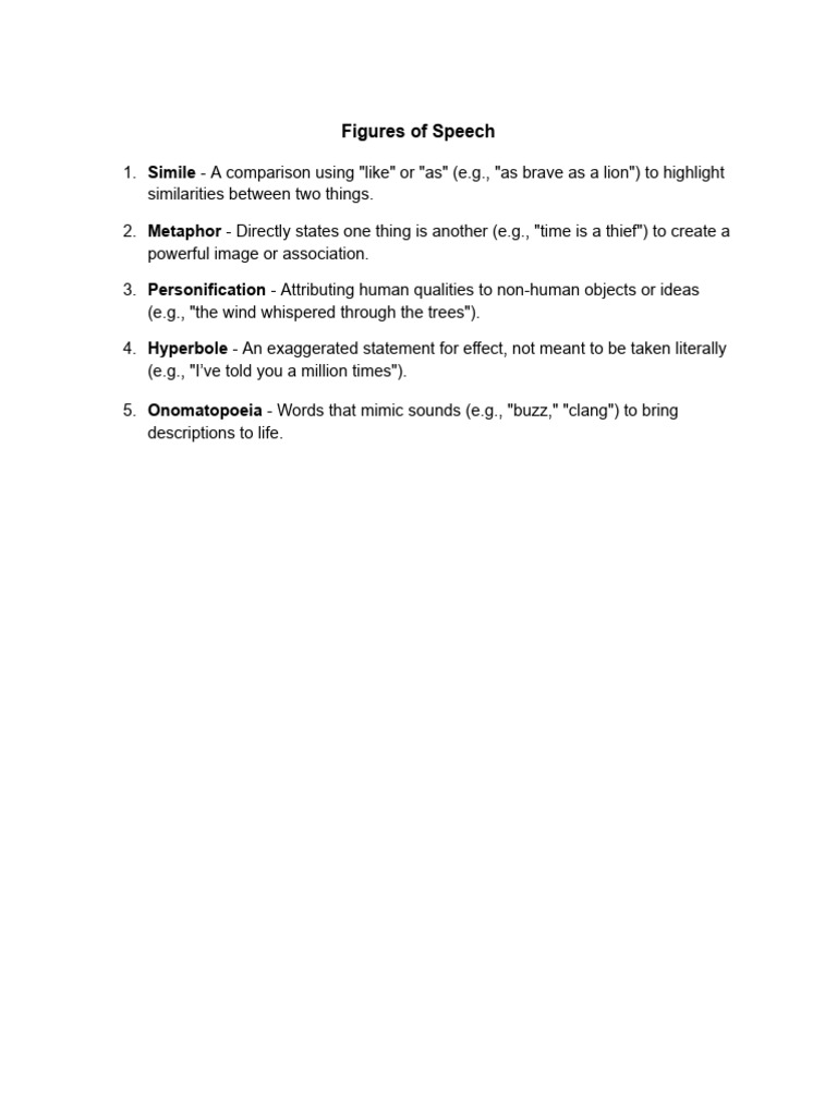 Figures of Speech | PDF | General Fiction