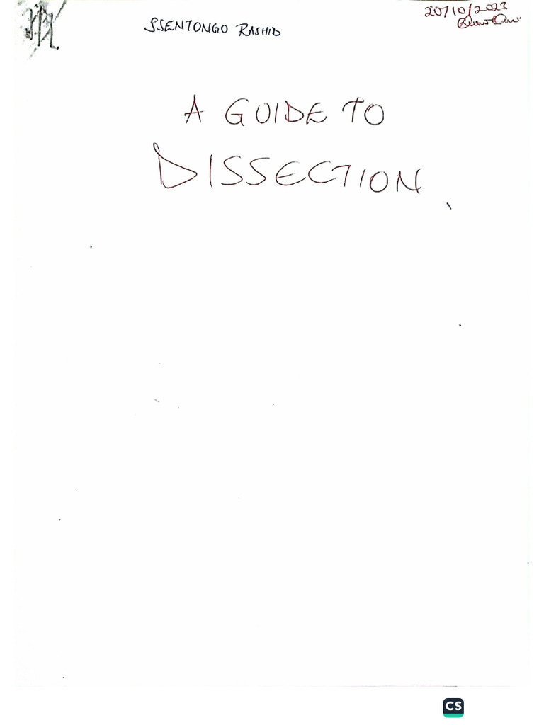 A Guide To Dissection Diagrams bySR | PDF