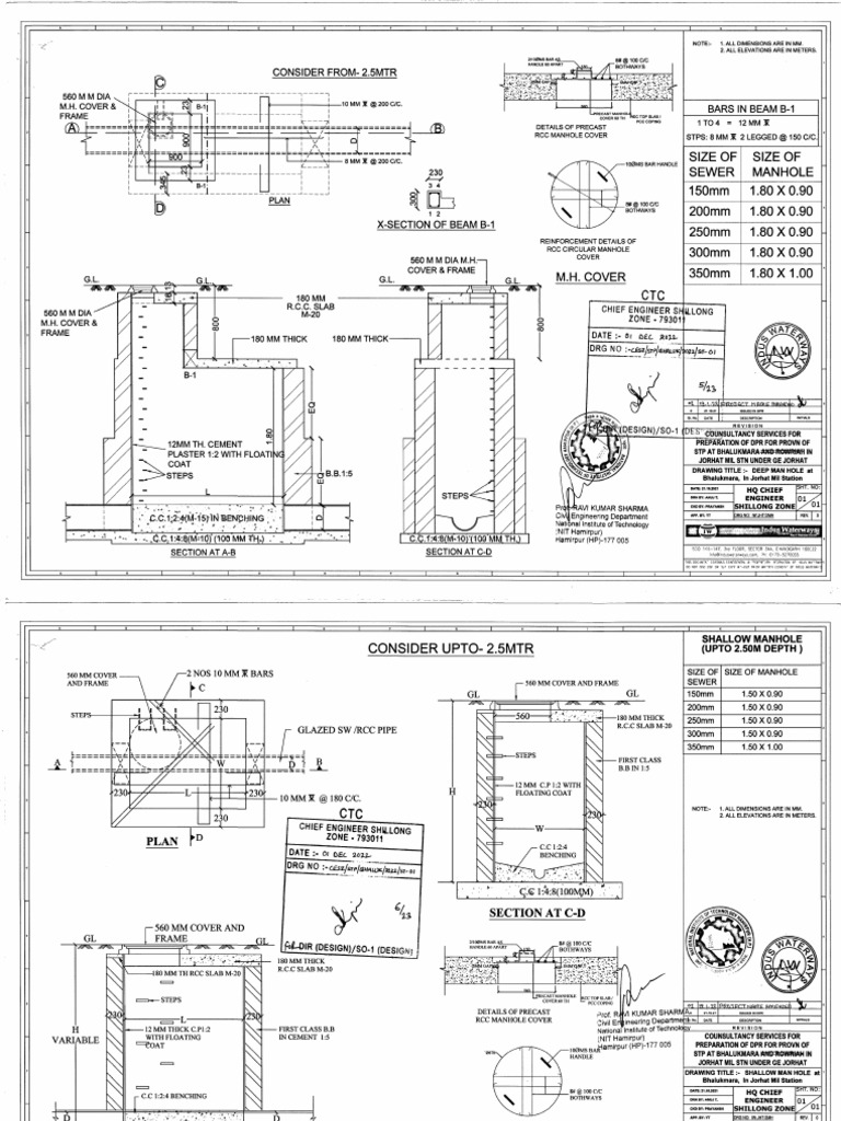 Manhole Working DRG | PDF