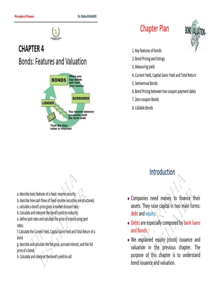 Chapter 4 - Bonds, Features and Valuation | PDF | Bonds (Finance ...