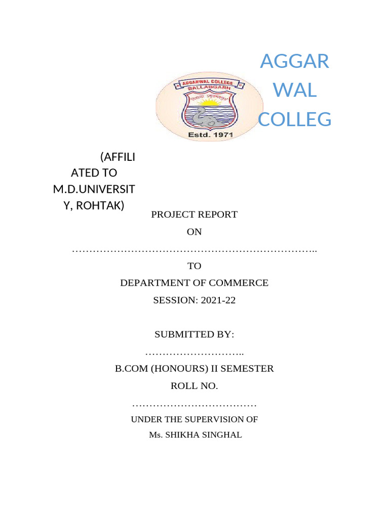 Format For Project Work | PDF | Art