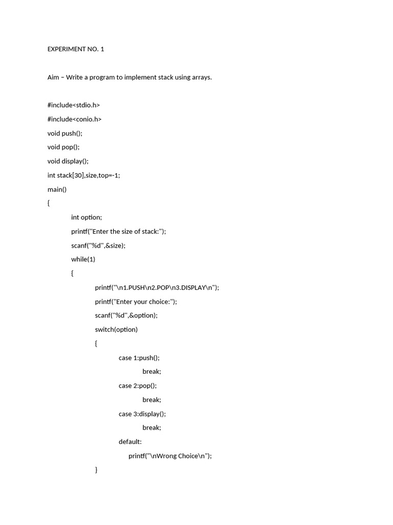 Experiment No 1 Pdf