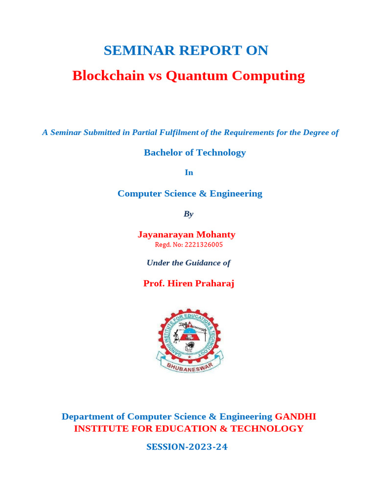 final (1) (1) | PDF | Quantum Computing | Public Key Cryptography