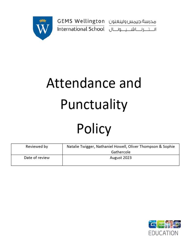 Attendance and Punctuality Policy | PDF