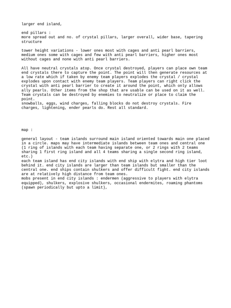 Minecraft Egg Wars Map Overview | PDF | Home & Garden | Science ...