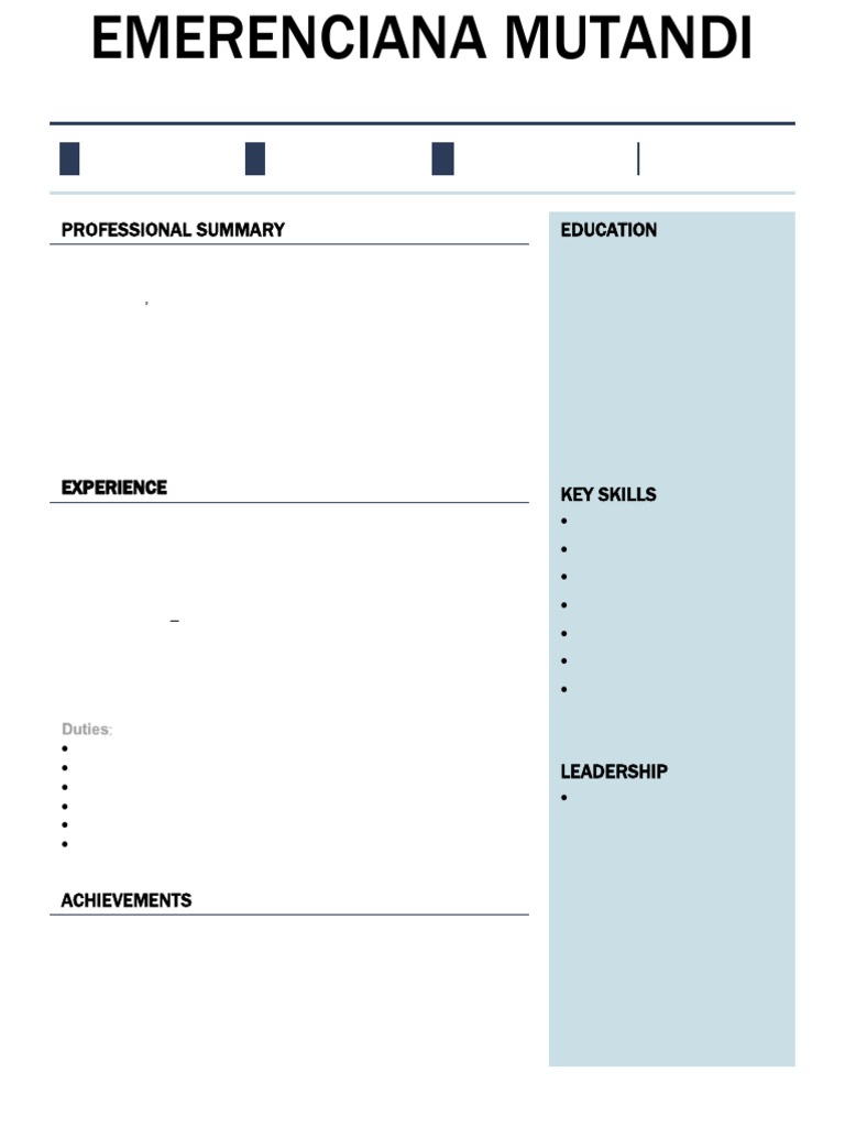 Emerenciana Mutandi CV 1 | PDF | Teachers | Learning