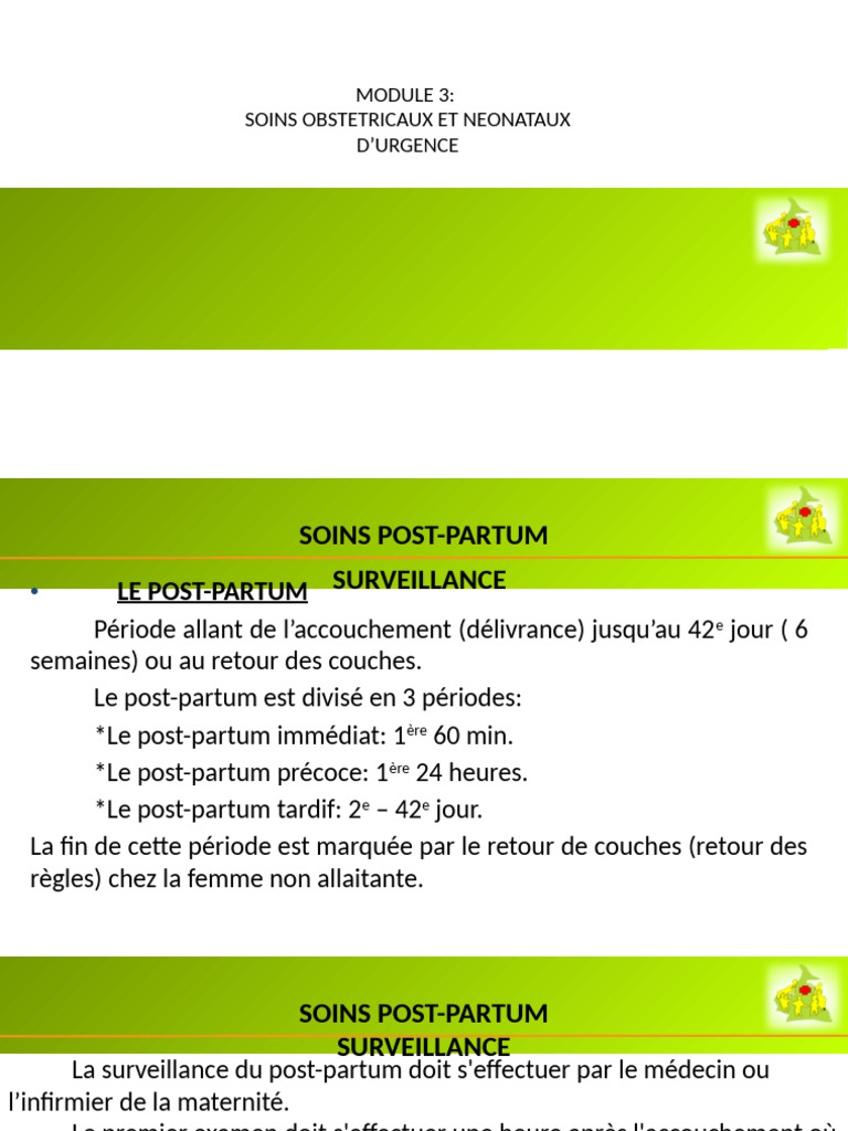 Surveillance des soins post-partum | PDF | Post-partum | Accouchement