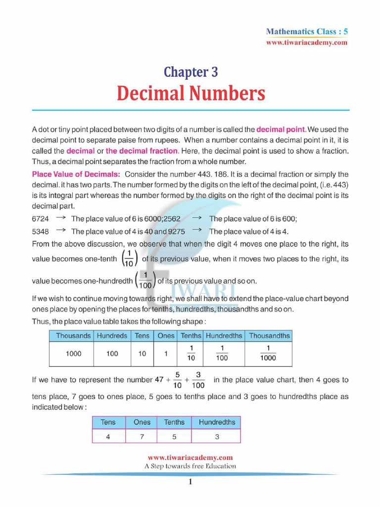 5 Maths Practice Book Chapter 3 | PDF