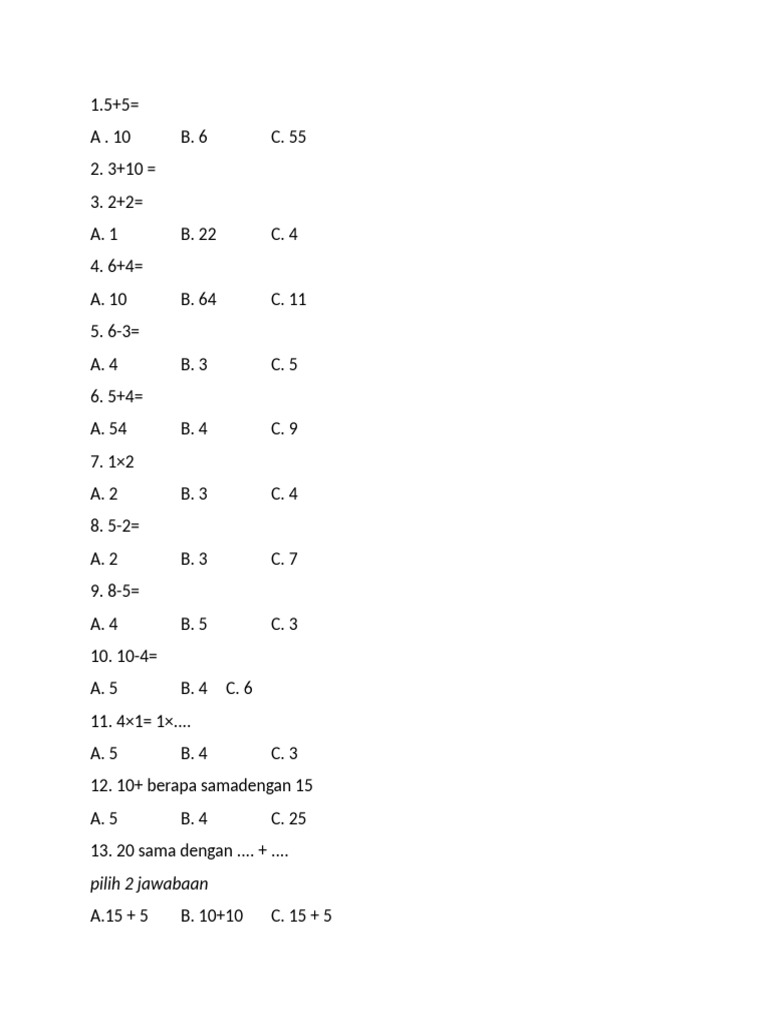 Latihan Soal Umar | PDF