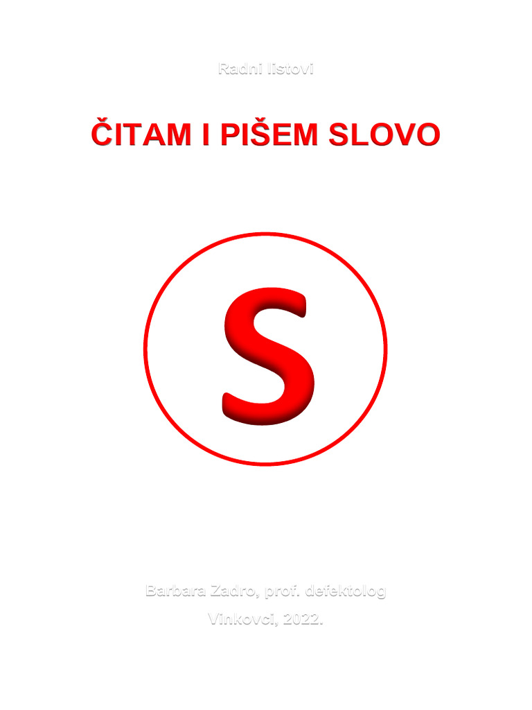 Čitam I Pišem Slovo S | PDF