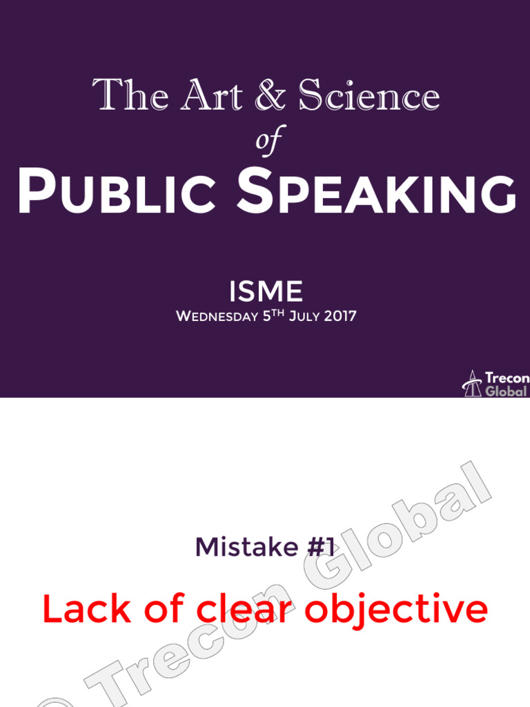 ISME Public Speaking Sessioon 1 SUMMARY | PDF