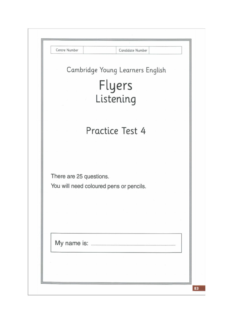 Flyers Listening Test 4 | PDF