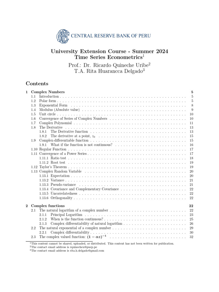 Material De Trabajo Topics In Time Series Econometrics 3 Pdf