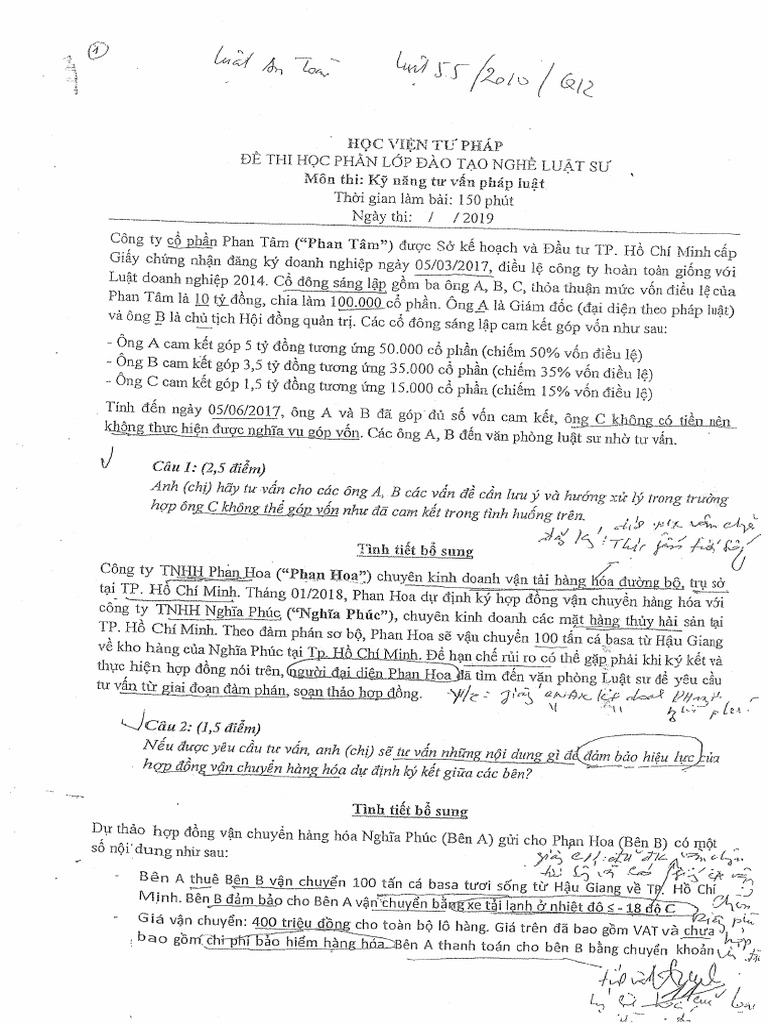 LS3 Đề 2019-1 | PDF