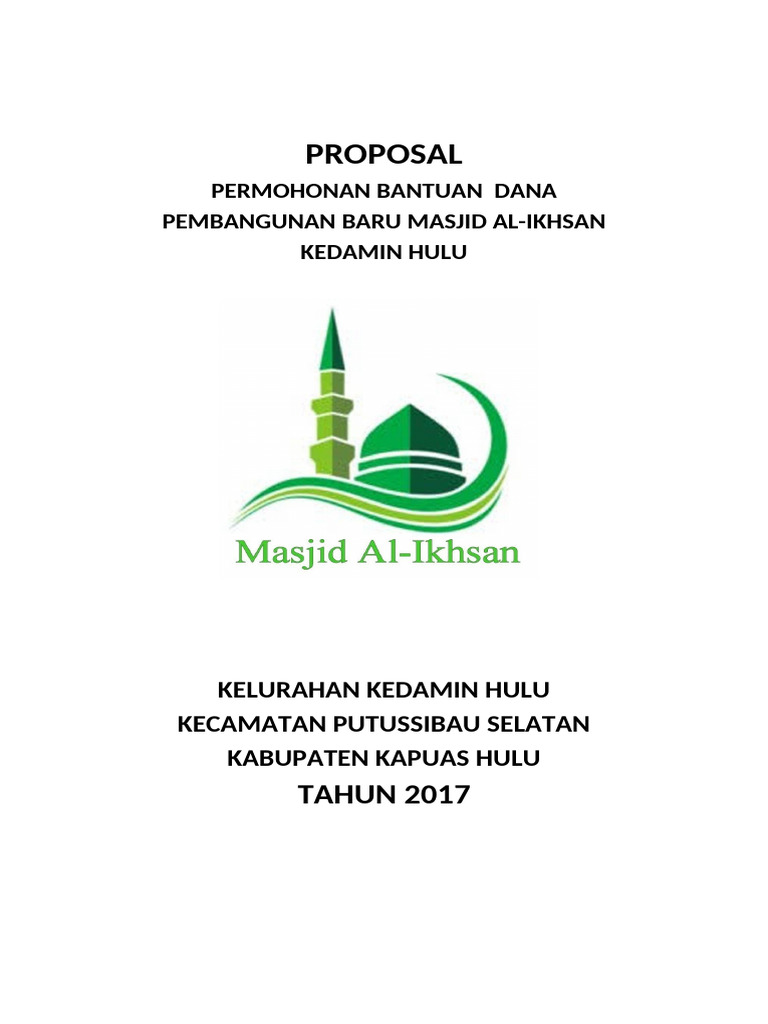 Caver Proposal Masjid Al Ikhsan 2017 | PDF