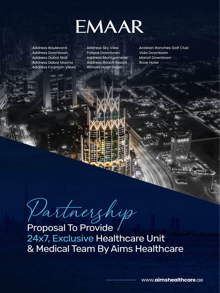 Aims Healthcare Proposal To Emaar Hospitality | PDF | Physical ...