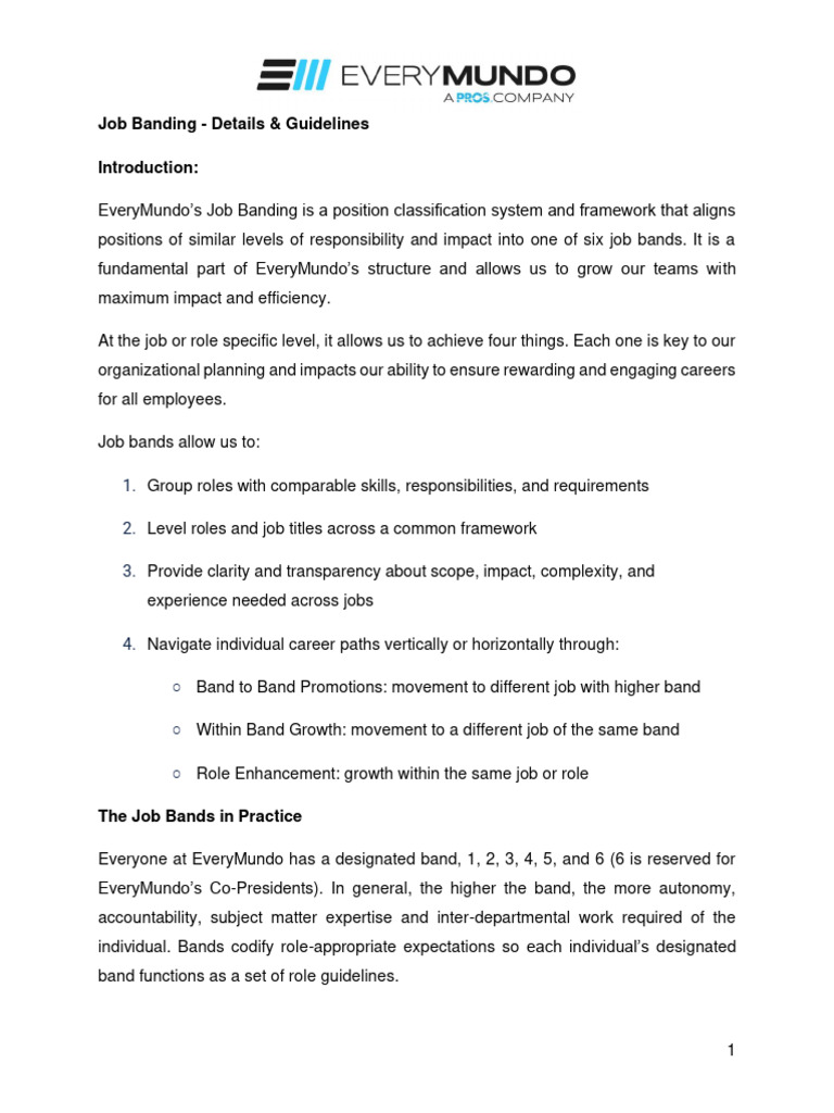 Job Banding Guidelines Ops in A Box | PDF | Economies | Social Psychology