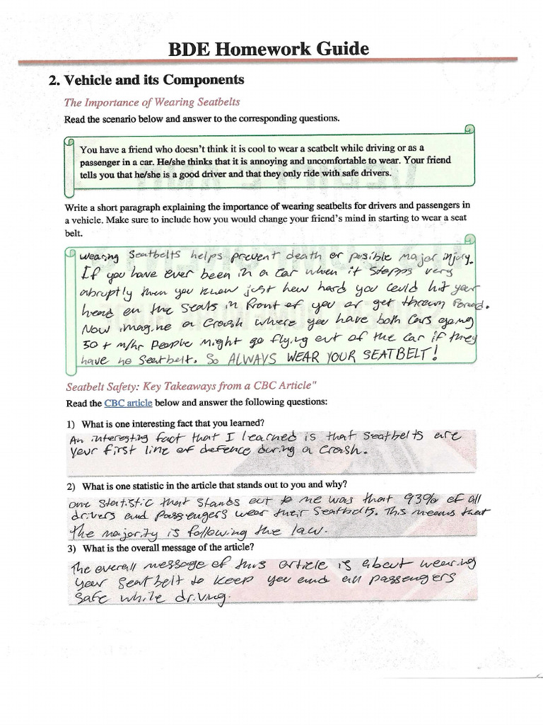 Homework 2 - Driving School | PDF