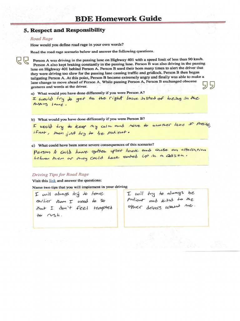 Homework 5 - Driving School | PDF