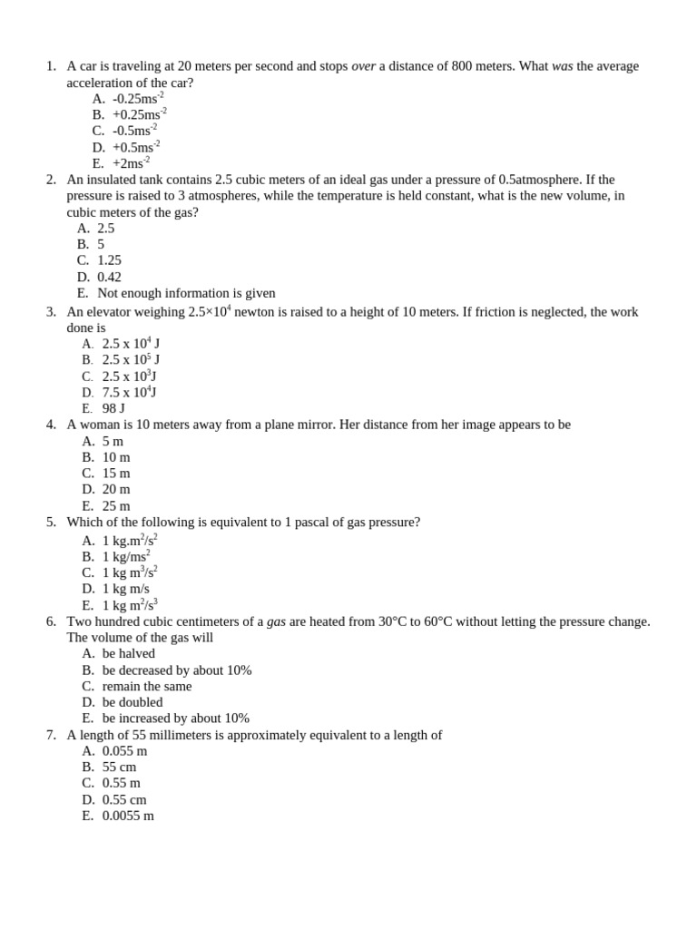 MIIT Entrance Physics Sample Questions by YMW Learning Hub | PDF ...
