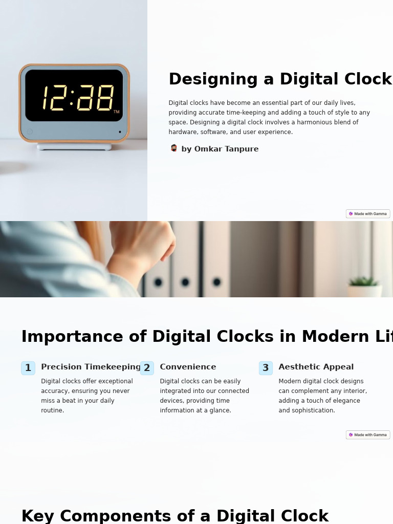 Designing A Digital Clock | PDF | Clock | Oled